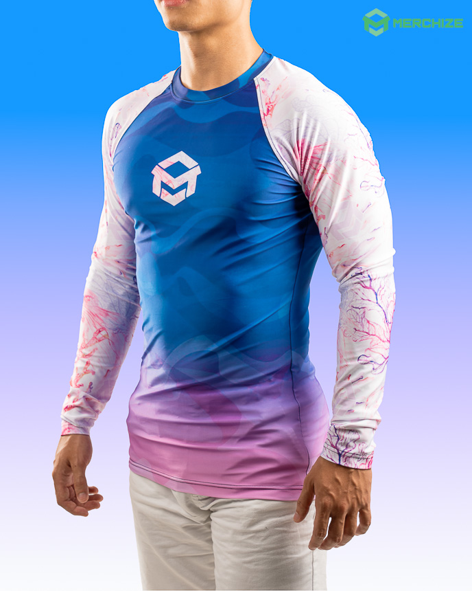 All-over Print Long Sleeve Rash Guard - Print On Demand | Merchize