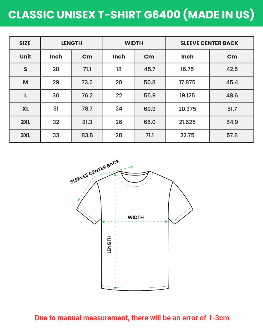 Print On Demand Classic Unisex T-Shirt Gildan 6400 (Made In US)