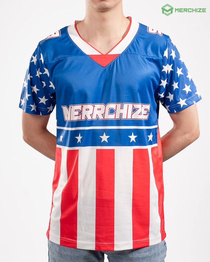 All-over Print Football Jersey- Print On Demand | Merchize