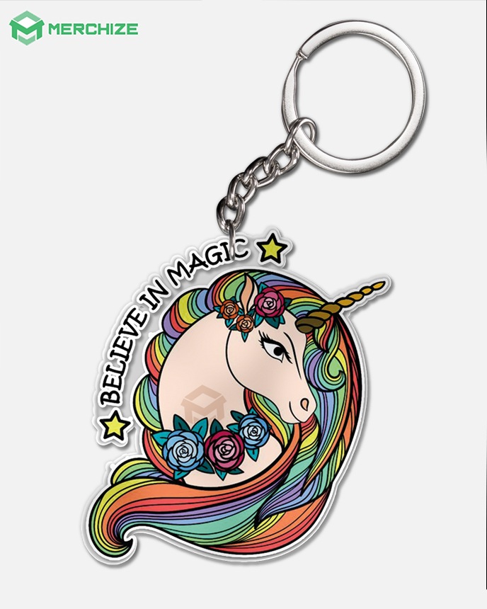 Custom shape 1-sided Acrylic Keychain - Print On Demand | Merchize