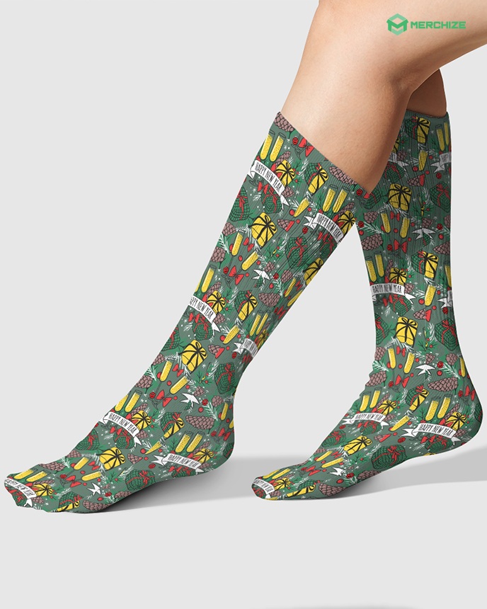 Custom All-over Print Socks - Print On Demand | Merchize