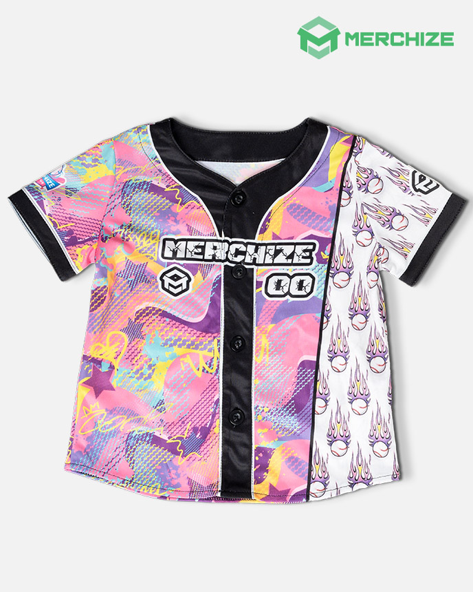 All-over Print Kids and Youth Baseball Jersey Without Piping - Print on ...