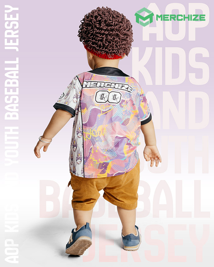 All-over Print Kids and Youth Baseball Jersey Without Piping - Print on ...
