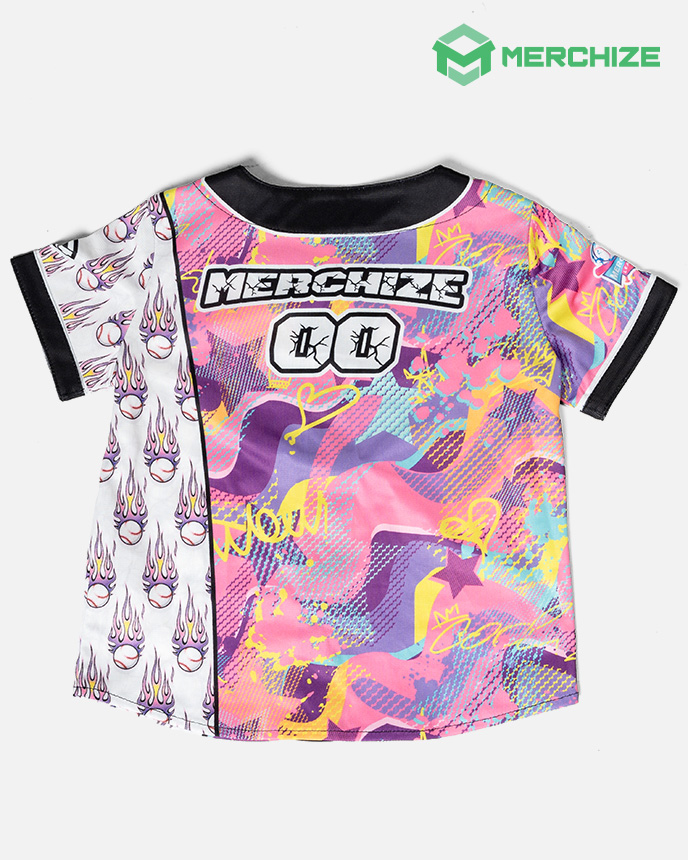 All-over Print Kids and Youth Baseball Jersey Without Piping - Print on ...