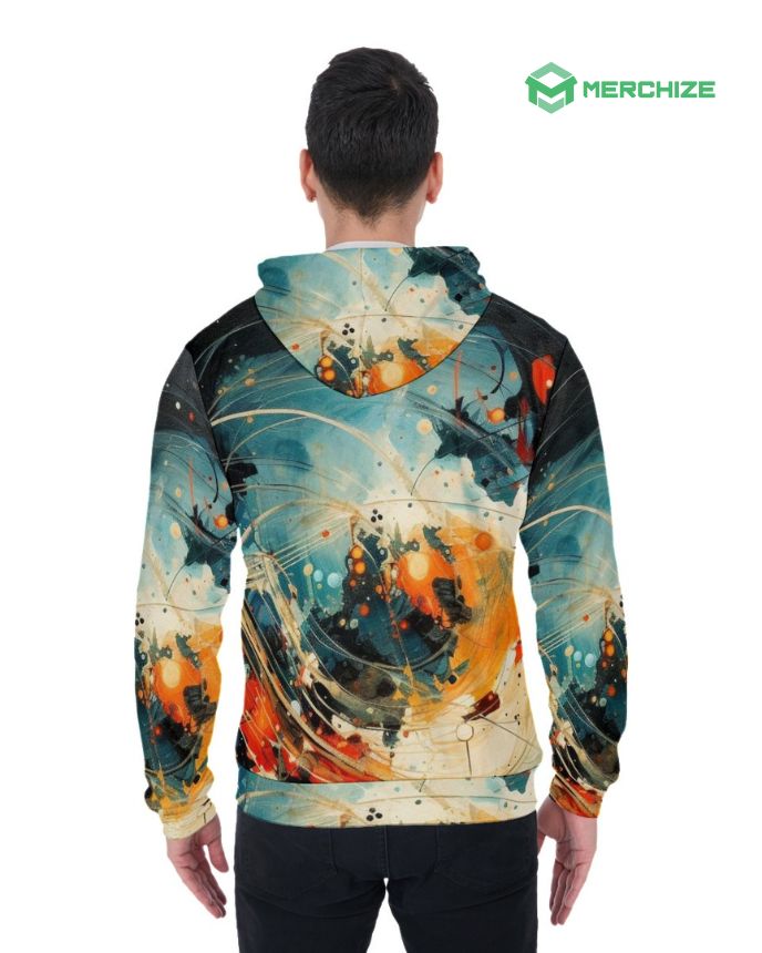 All-over Print Zip Hoodie (Lightweight) (Made in China)